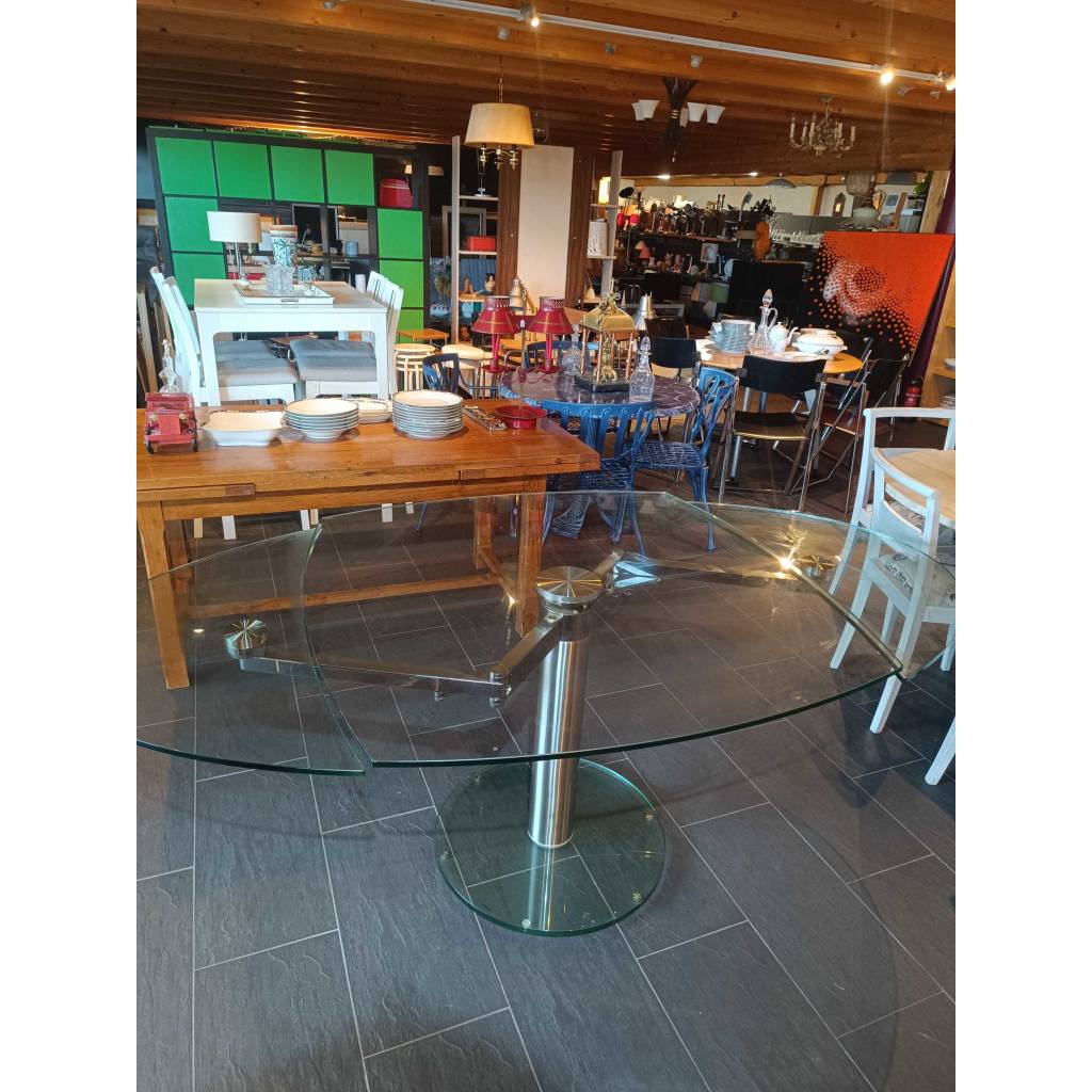 Table design en verre - Recyclage Market
